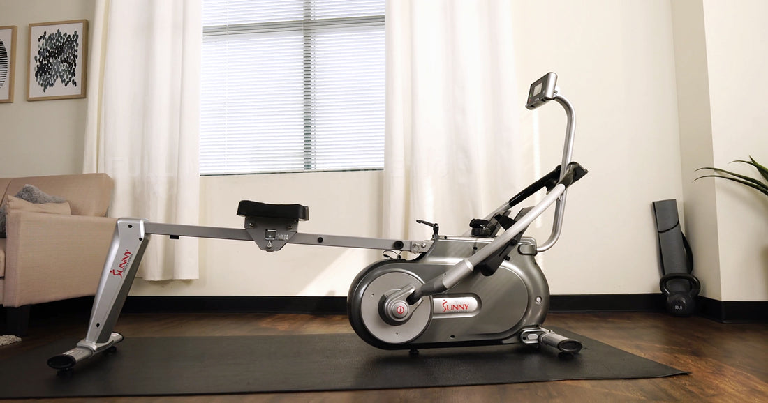20 Min Beginner Full Motion Rowing Machine Workout | Sunny Health & Fitness