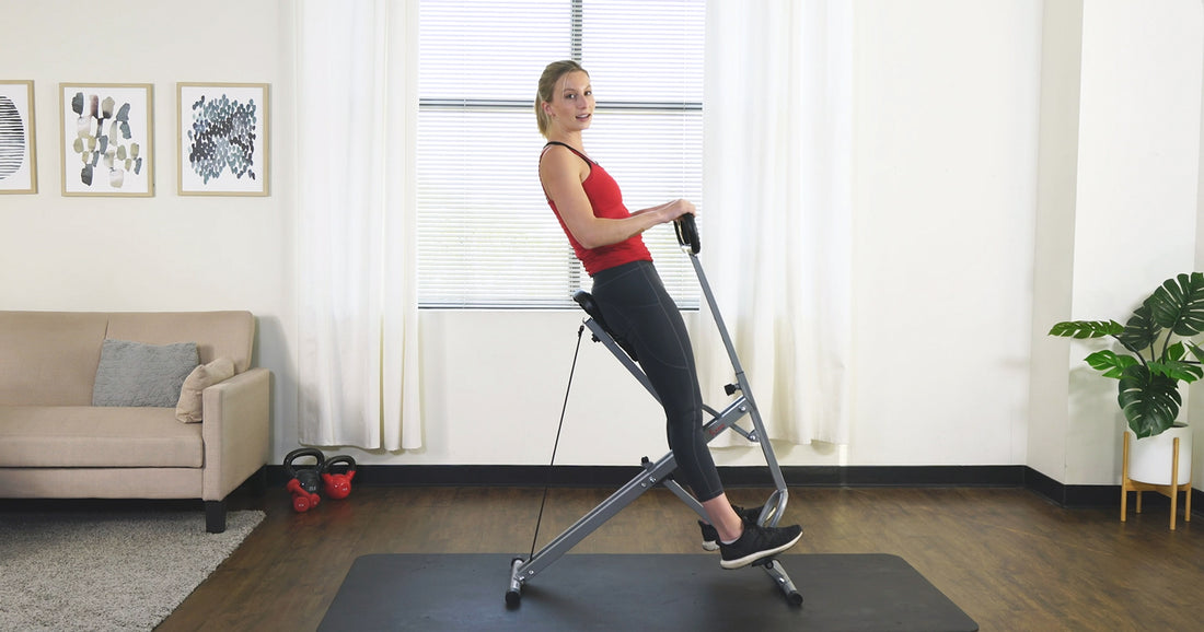 5 Min Beginners Glute Focused Row-N-Ride® Workout | Sunny Health & Fitness