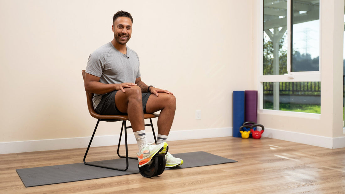 5-Minute Seated Calf Stretch for Beginners | Sunny Health & Fitness