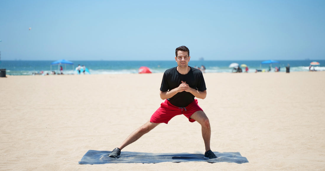 20 Minute Lower Body & Core-Focused Beach Workout | Sunny Health & Fitness