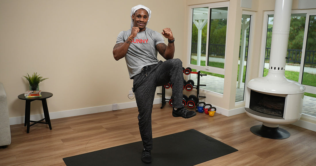 20 Minute Kickboxing On The Floor Routine | Sunny Health & Fitness