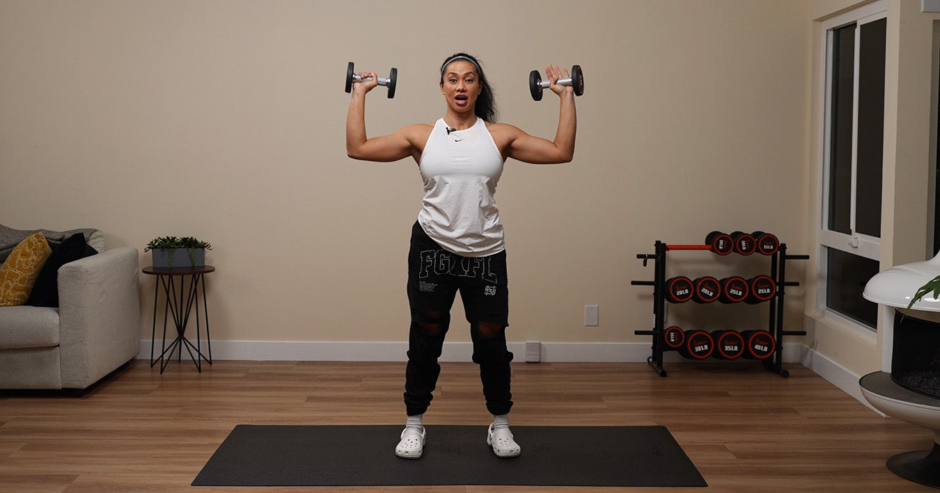 10-Minute Gen Z Dumbbell Workout: Get Pumped! | Sunny Health & Fitness