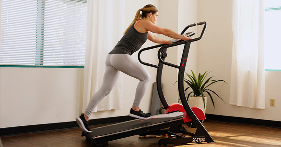 Manual Treadmill HIIT Workout | Sunny Health and Fitness