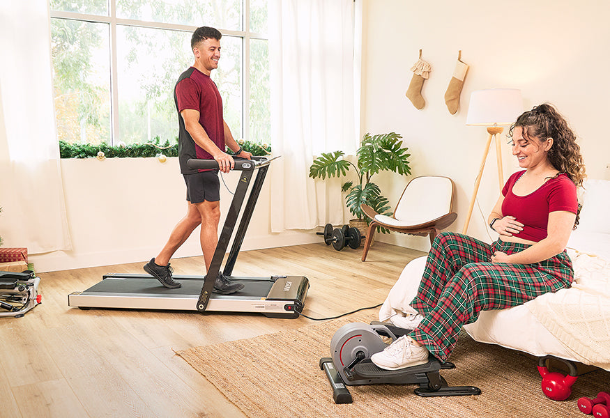 Couple's Bedroom Workout Space | Sunny Health & Fitness