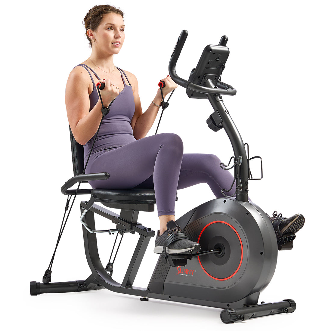 16-Level Smart Magnetic Recumbent Bike | Sunny Health & Fitness | Sunny ...