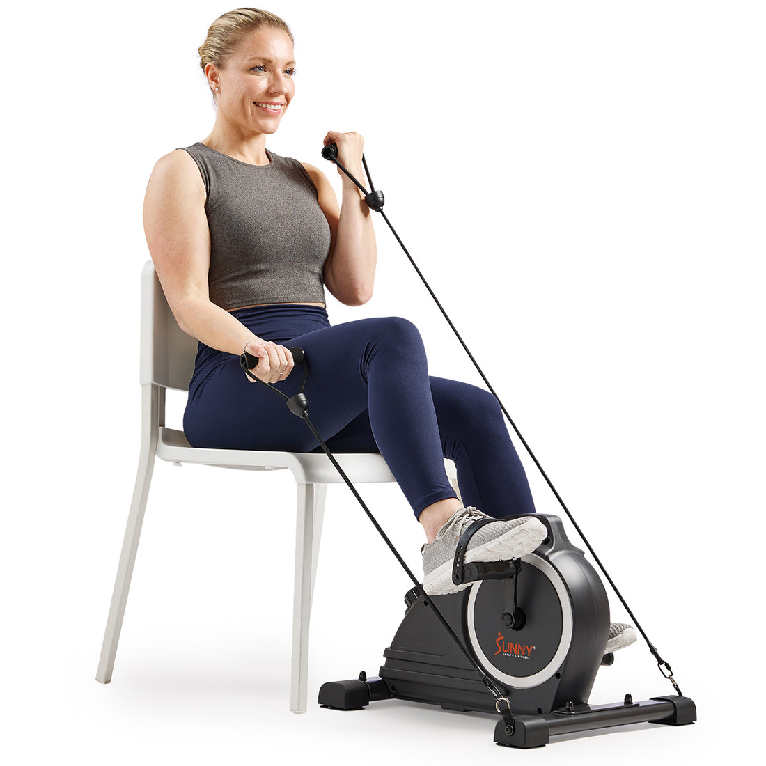 Premium Smart Magnetic Mini Exercise Bike | Sunny Health & Fitness ...
