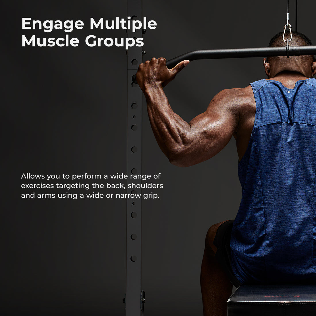 Lat Pulldown Bar Cable Attachment | Sunny Health & Fitness