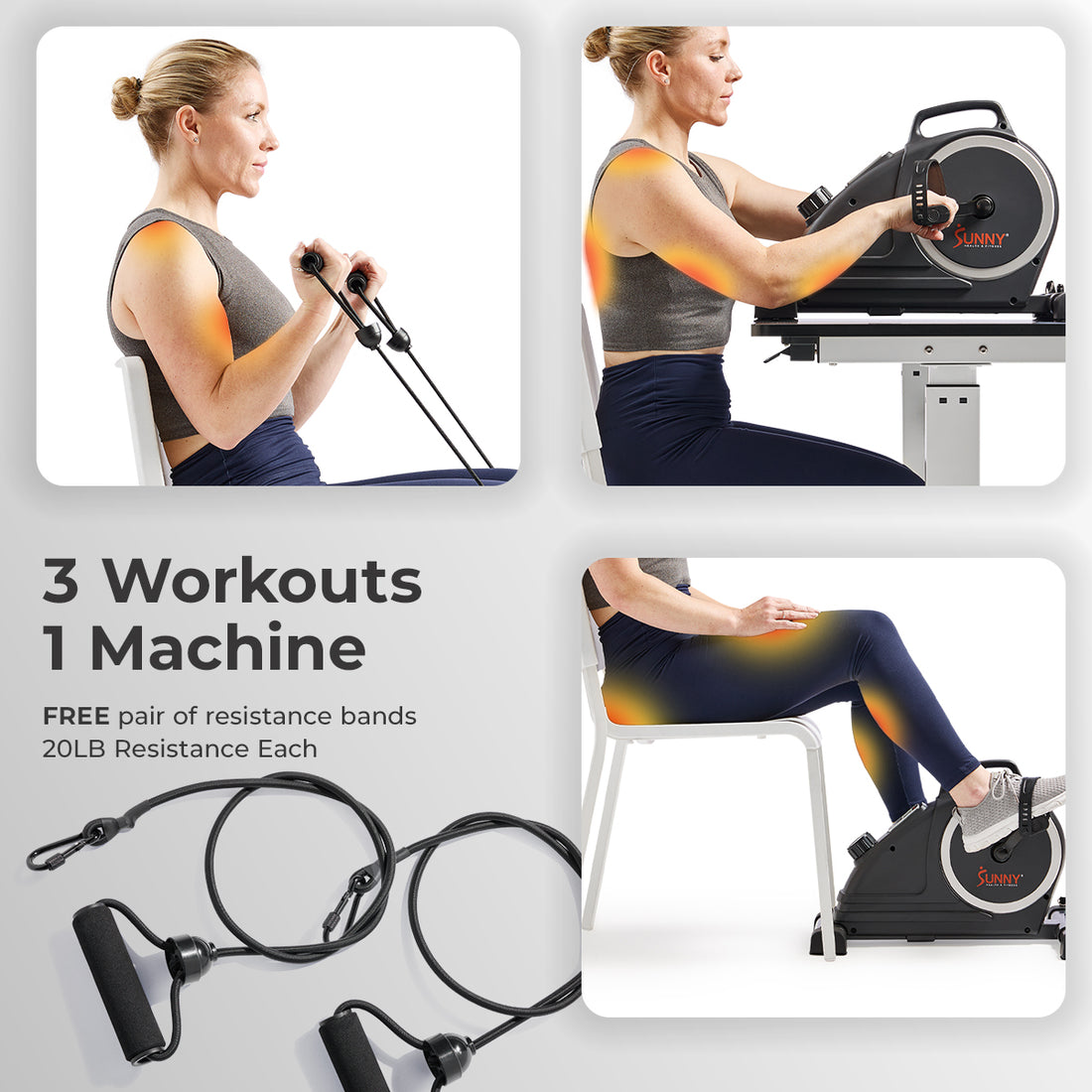 Premium Smart Magnetic Mini Exercise Bike | Sunny Health & Fitness ...