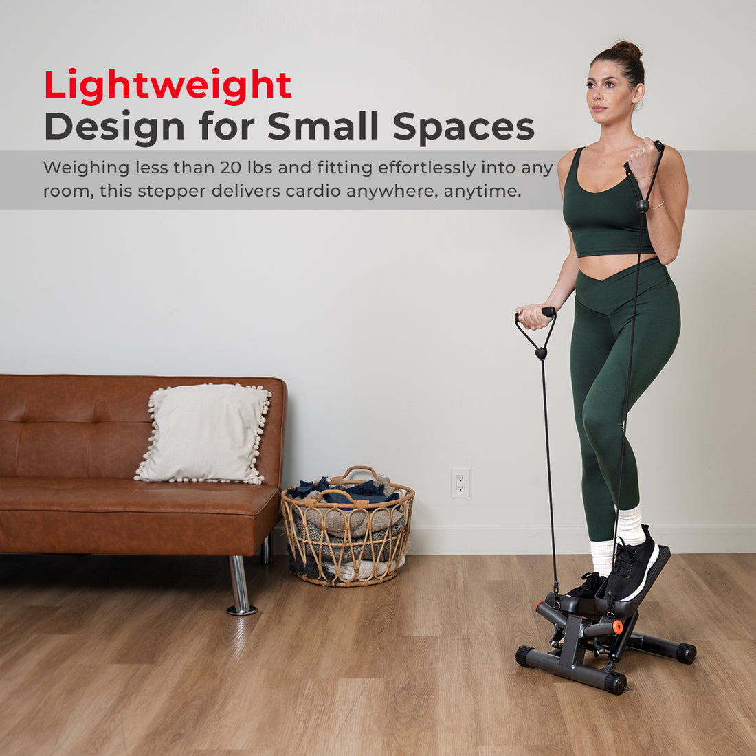 Smart Twist Stepper with Resistance Bands | Sunny Health & Fitness ...