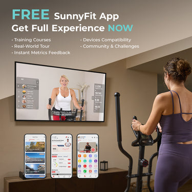 Ultra Silent Smart Elliptical Exerciser with 16” Long Stride Training ...