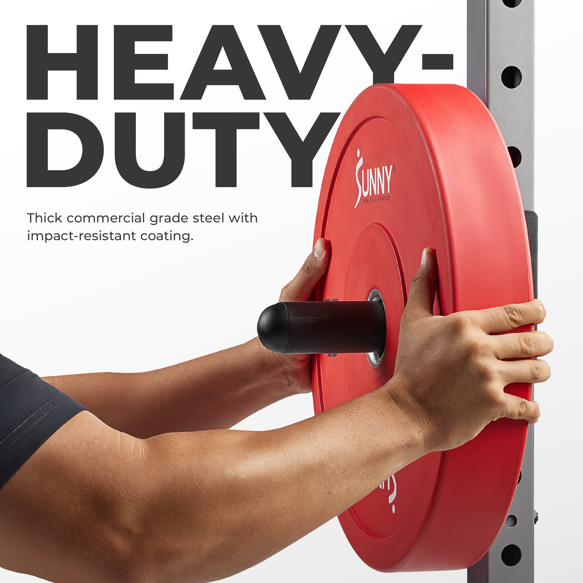 Adjustable Weight Plate Holder Attachment for Power Rack | Sunny Health ...