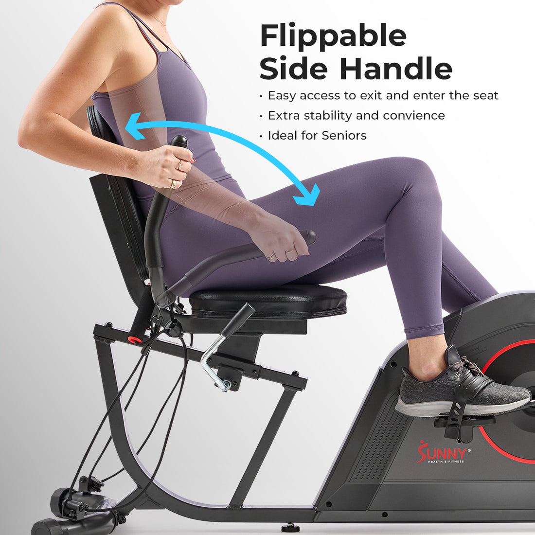 16-Level Smart Magnetic Recumbent Bike | Sunny Health & Fitness | Sunny Health and Fitness