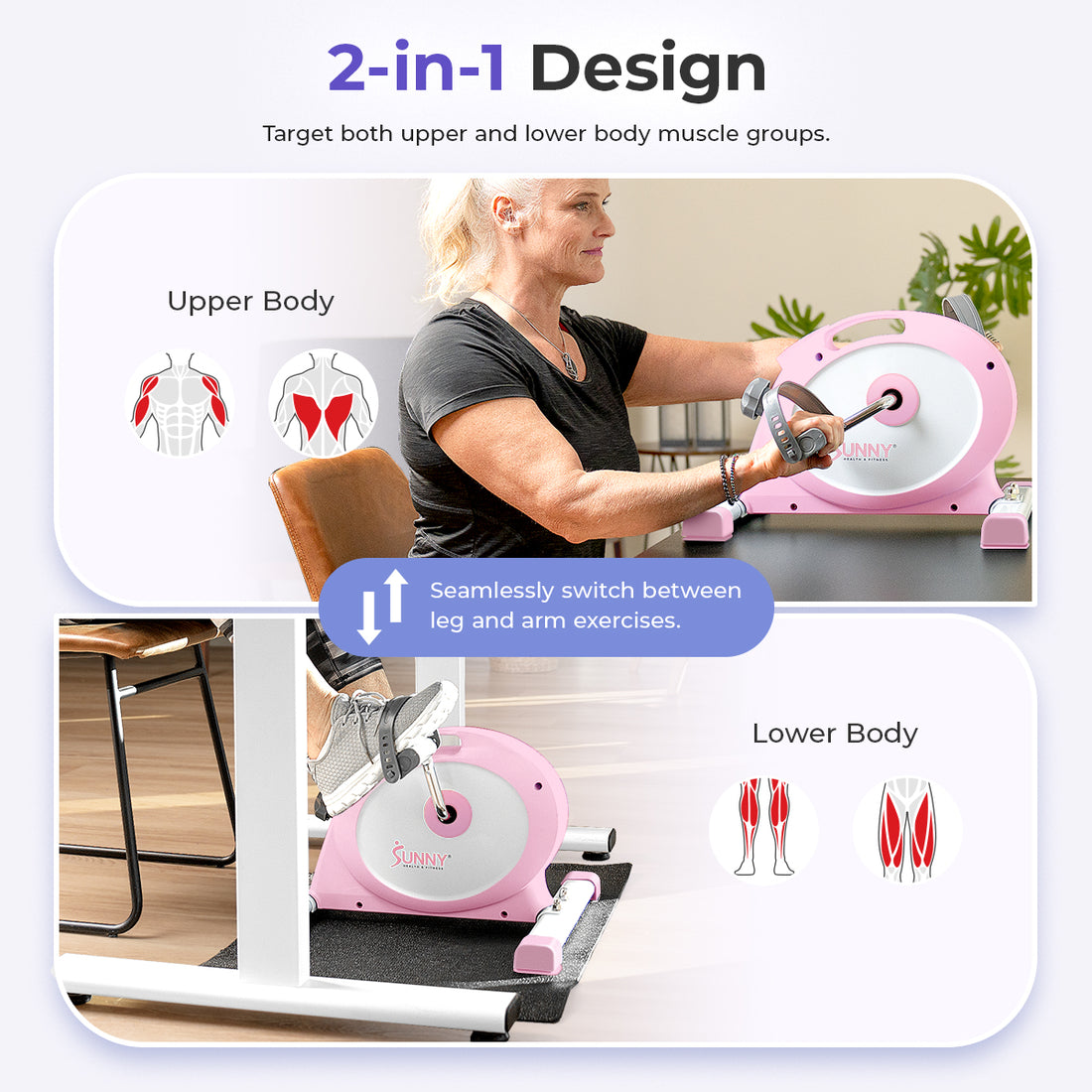 Smart Mini Exercise Bike | Sunny Health & Fitness | Sunny Health and ...