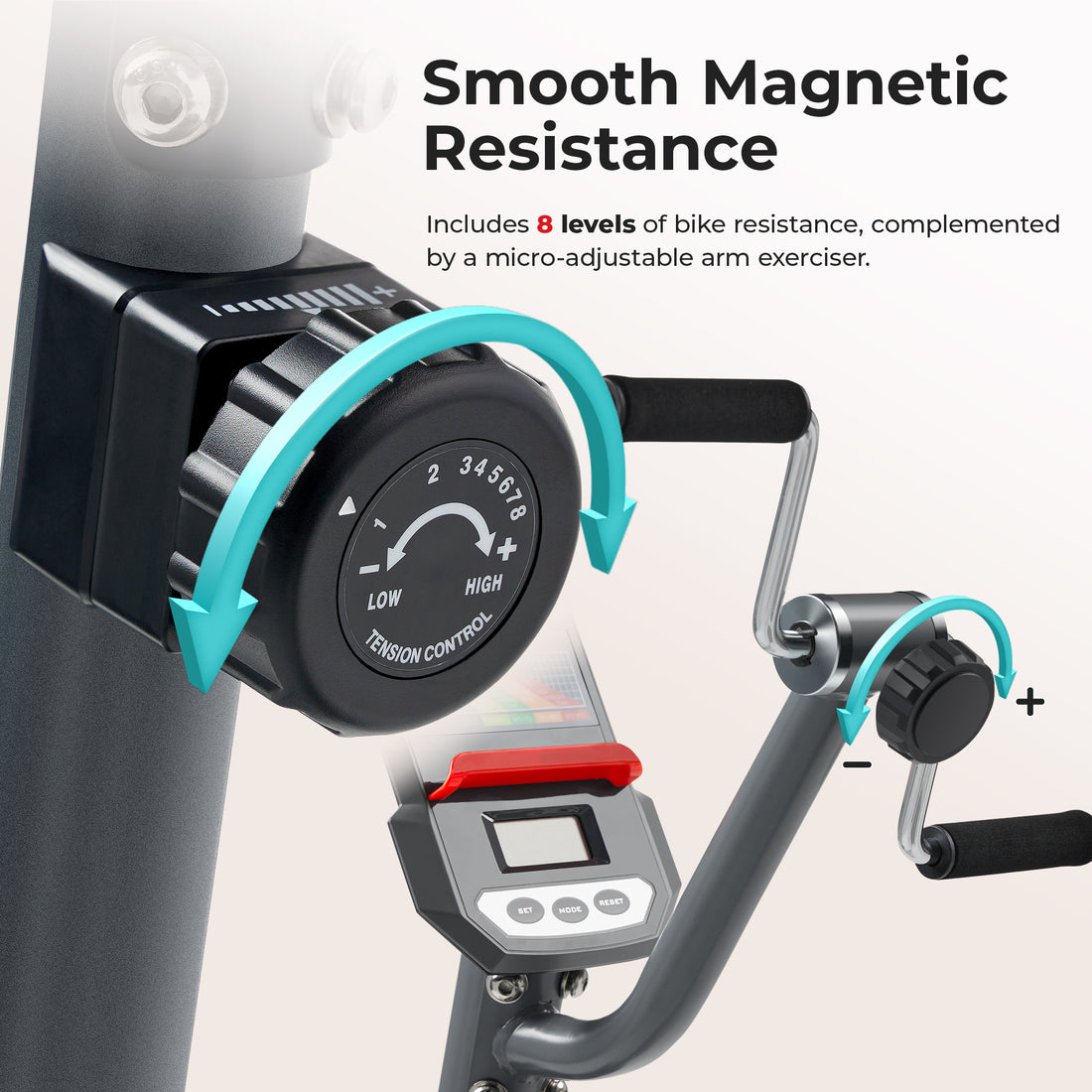 Smart Magnetic Recumbent Bike with Hand Cycle | Sunny Health & Fitness ...
