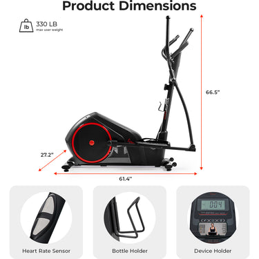 Smart Heavy-Duty Elliptical Training Machine | Sunny Health and Fitness