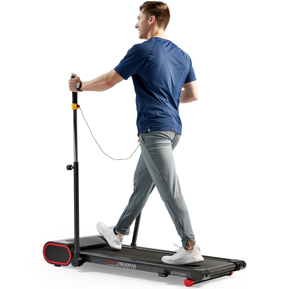 Under Desk Smart TreadPad® Walking Treadmill with Hiking Pole | Sunny ...