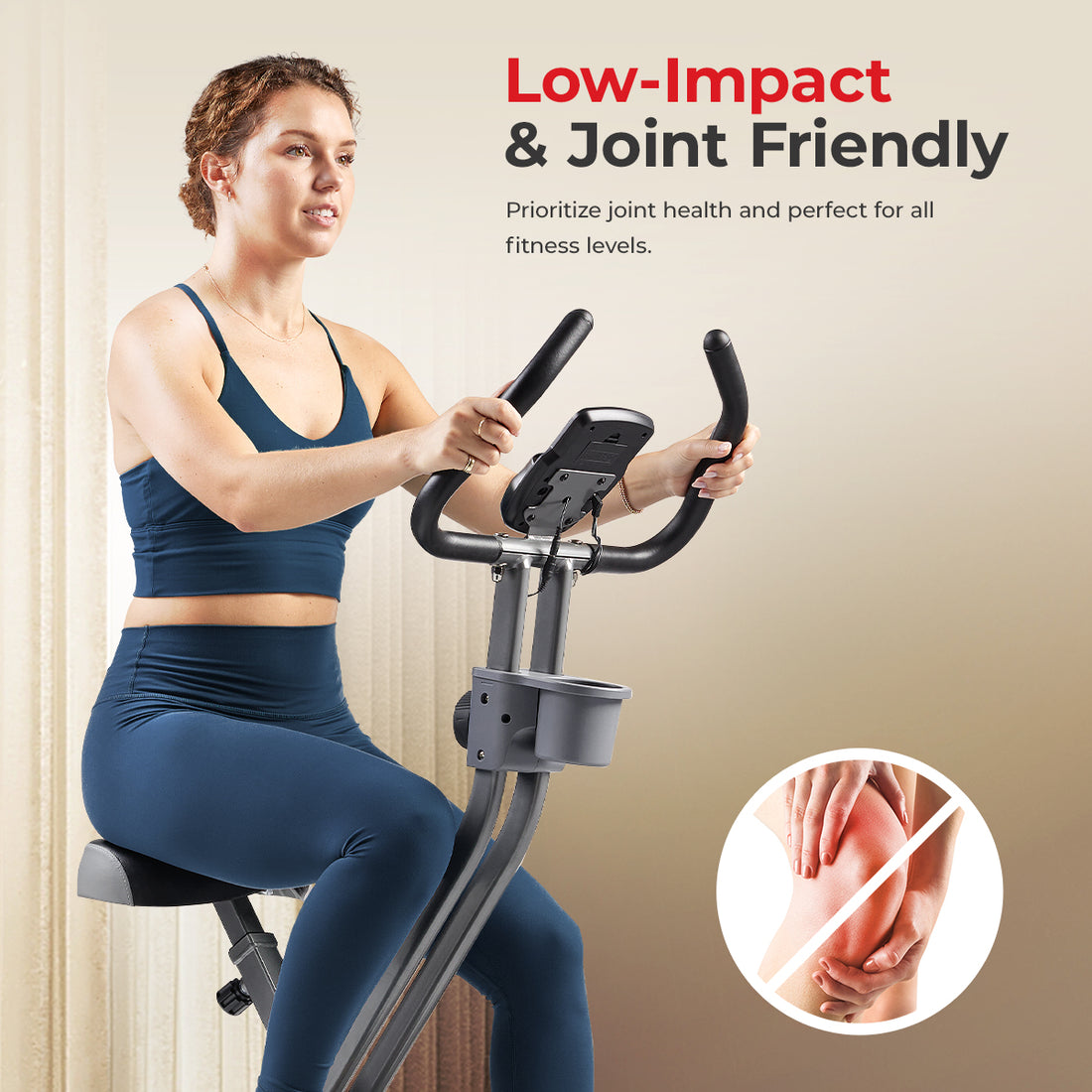 Foldable Magnetic Exercise X-Bike | Sunny Health & Fitness | Sunny Health and Fitness