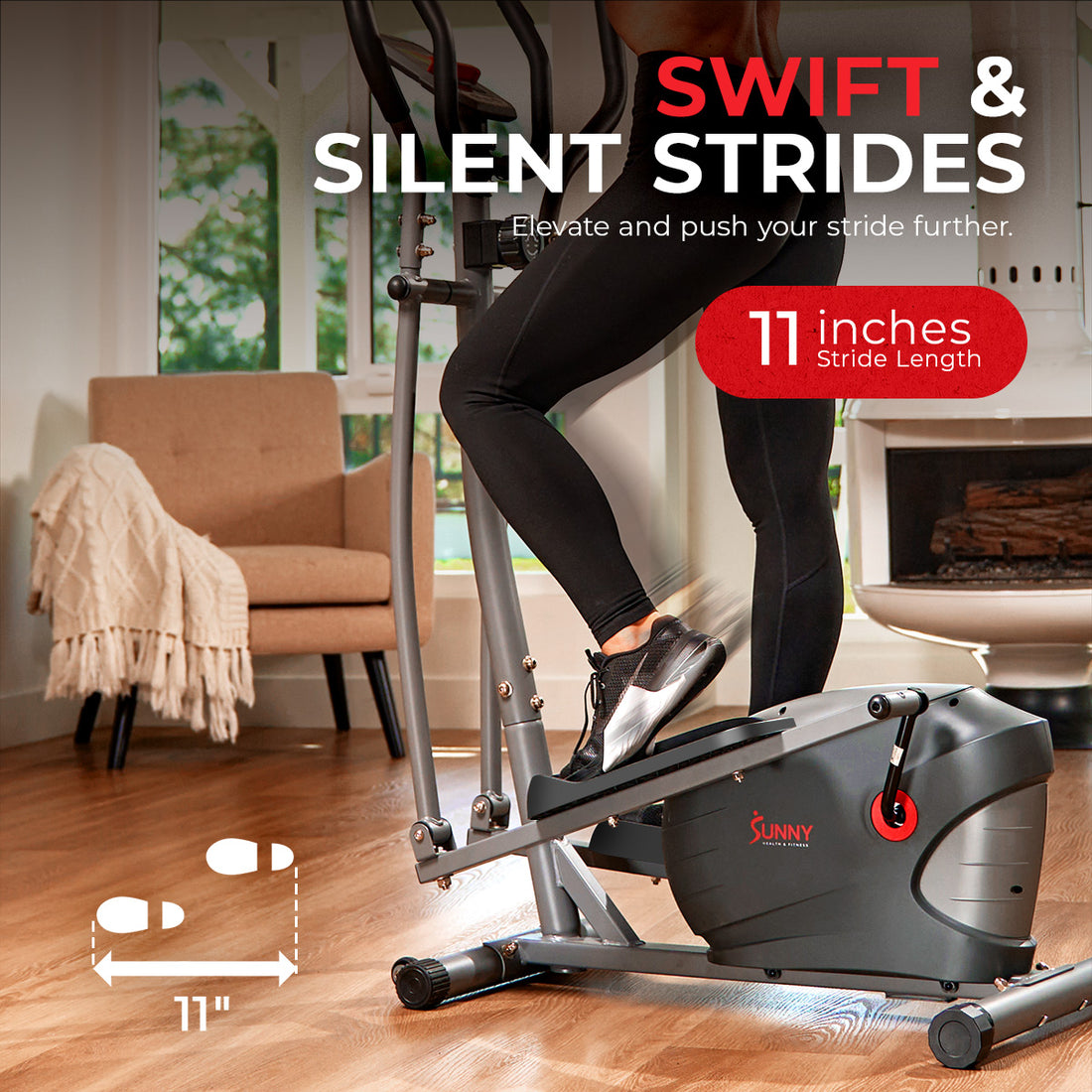 Performance Interactive Series Elliptical | Sunny Health and Fitness