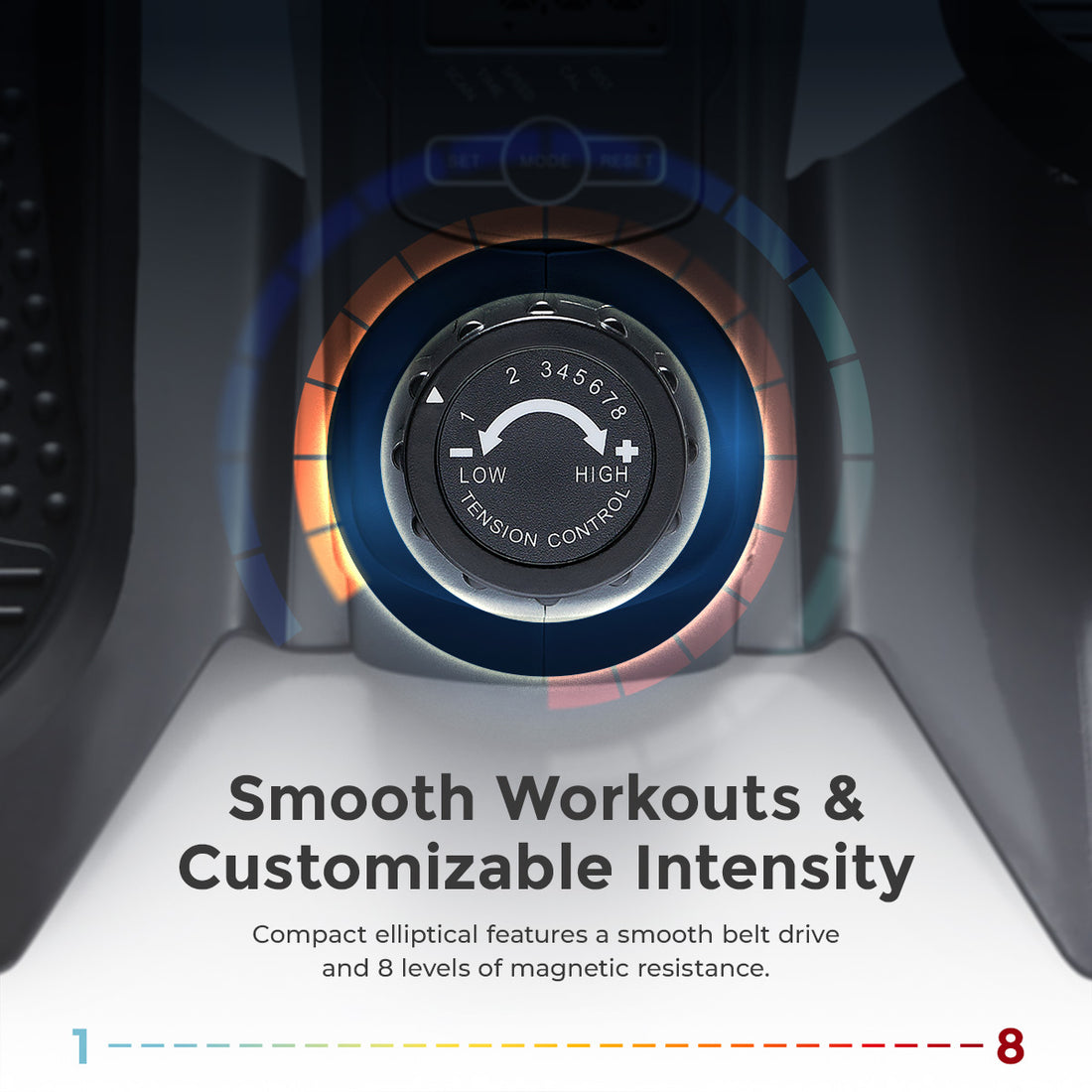 Smart Under Desk Mini Elliptical Exercise Trainer | Sunny Health ...