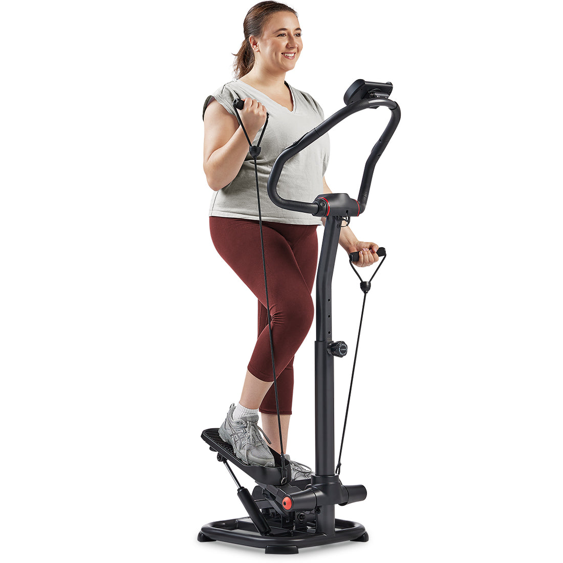 Smart Heavy Duty Power Stepper with Handlebar and Resistance Bands ...