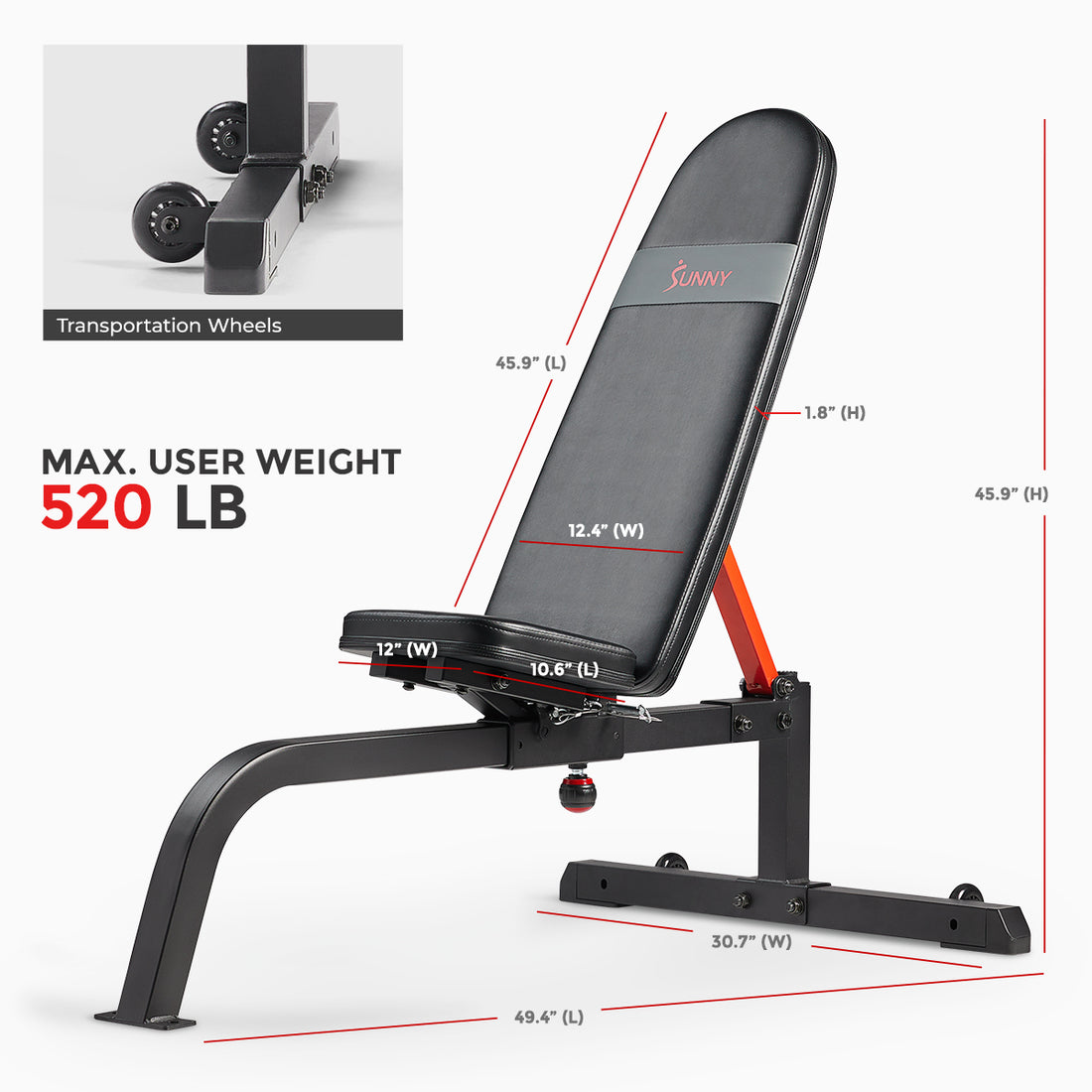 Advanced Adjustable Multifunction Weight Bench | Sunny Health & Fitness | Sunny Health and Fitness