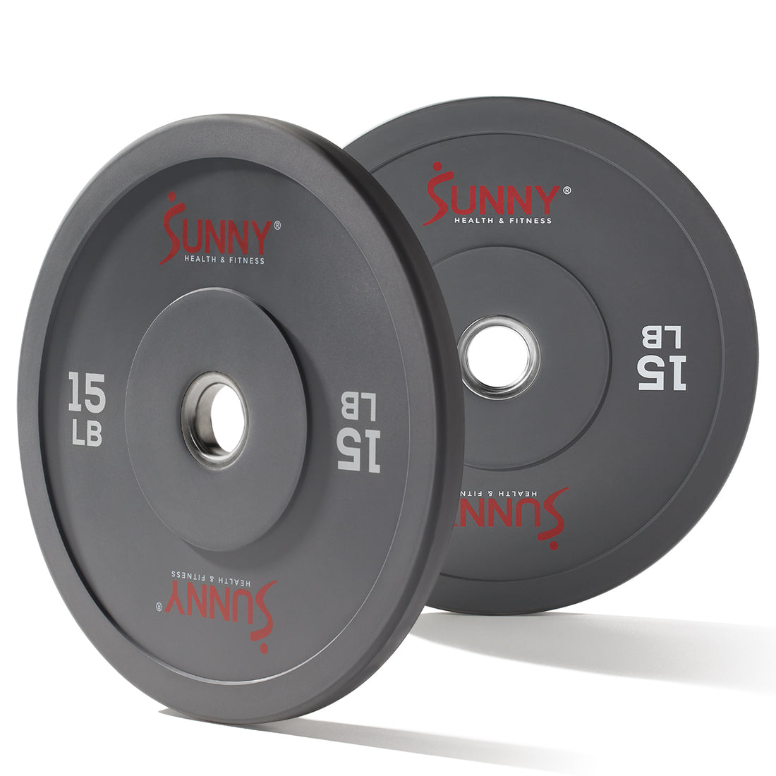 Elite 2-inch Rubber Olympic Weight Plates 10 - 55 LBS | Sunny Health ...