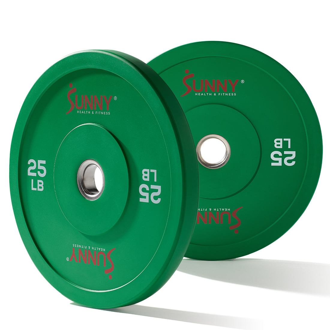 Elite 2-inch Rubber Olympic Weight Plates 10 - 55 LBS | Sunny Health ...