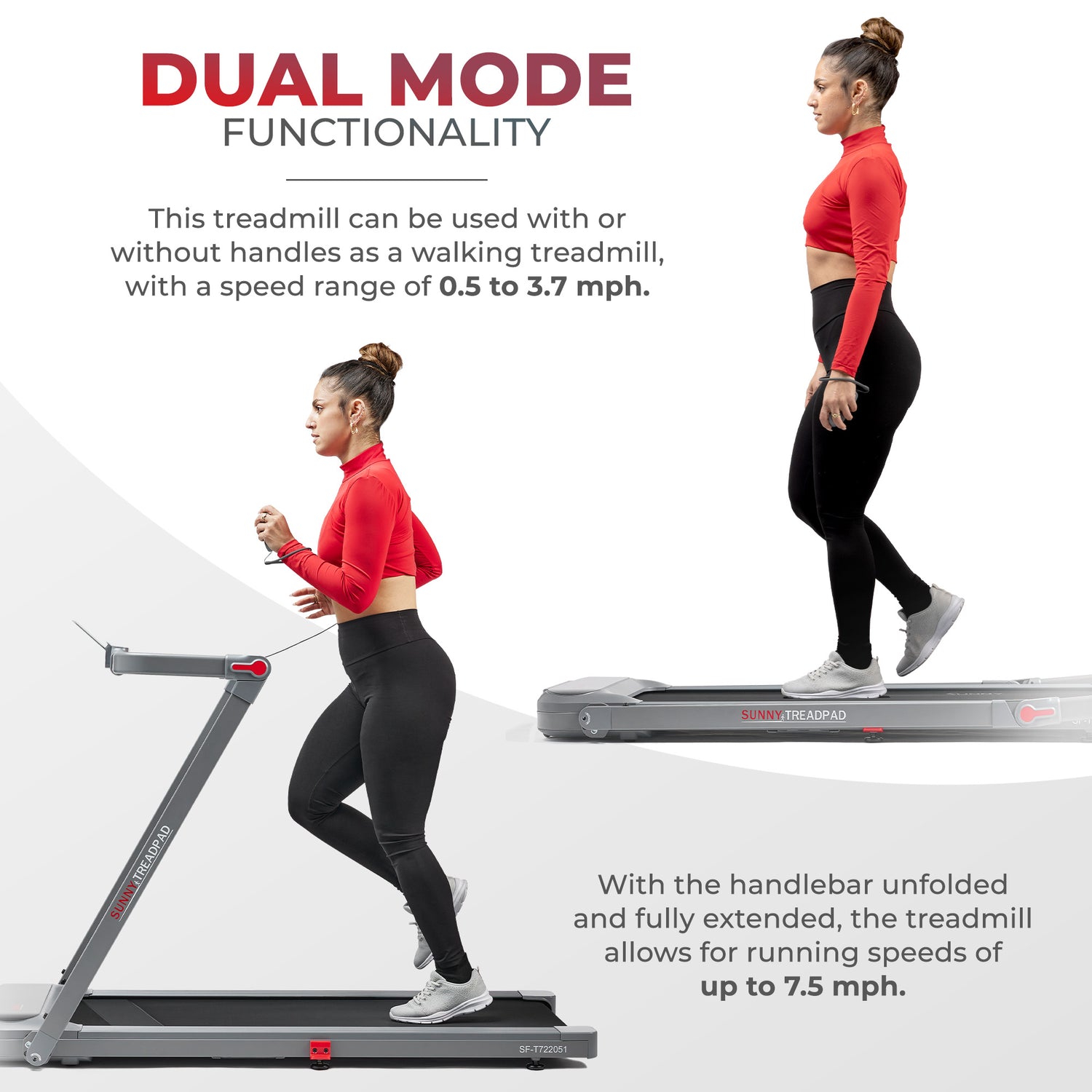 Helius Lite Smart Brushless Motor Treadpad® Treadmill | Sunny Health ...