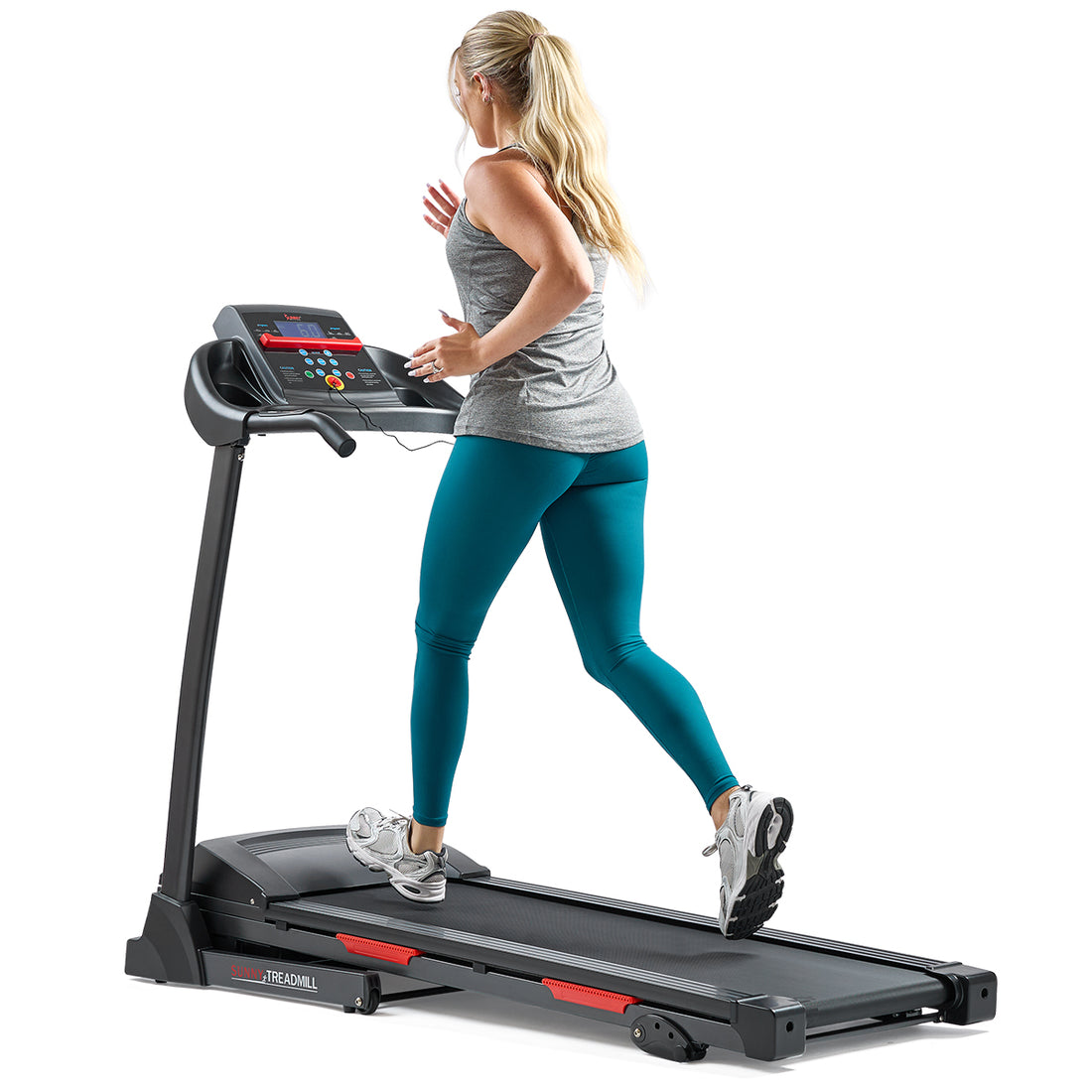 Smart Motorized Treadmill with Manual Incline | Sunny Health & Fitness ...