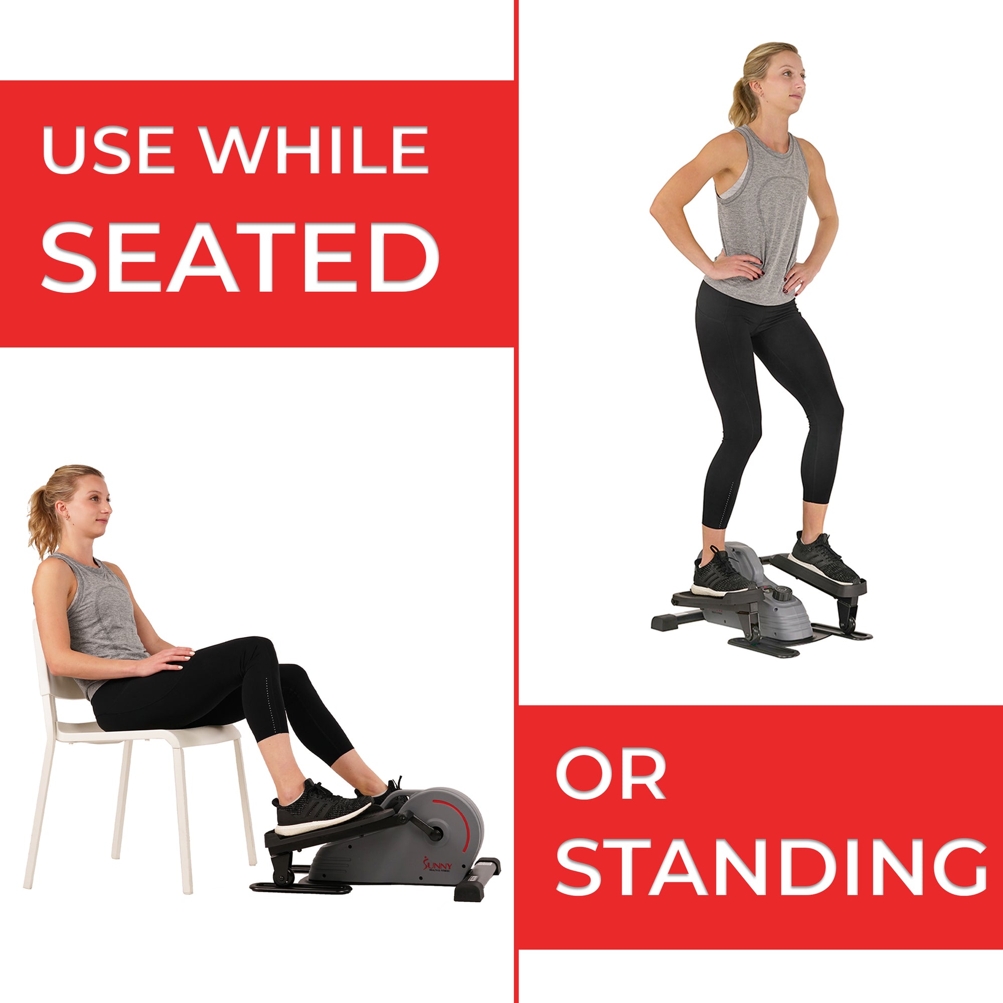 Portable Standing Mini Elliptical Trainer | Sunny Health & Fitness