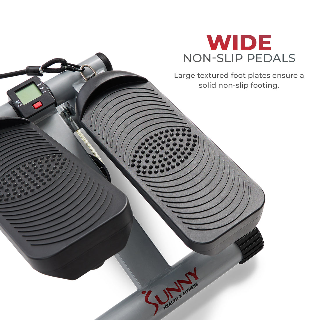 Mini Stepper with Resistance Bands Step Machine w/ LCD Monitor | Sunny ...