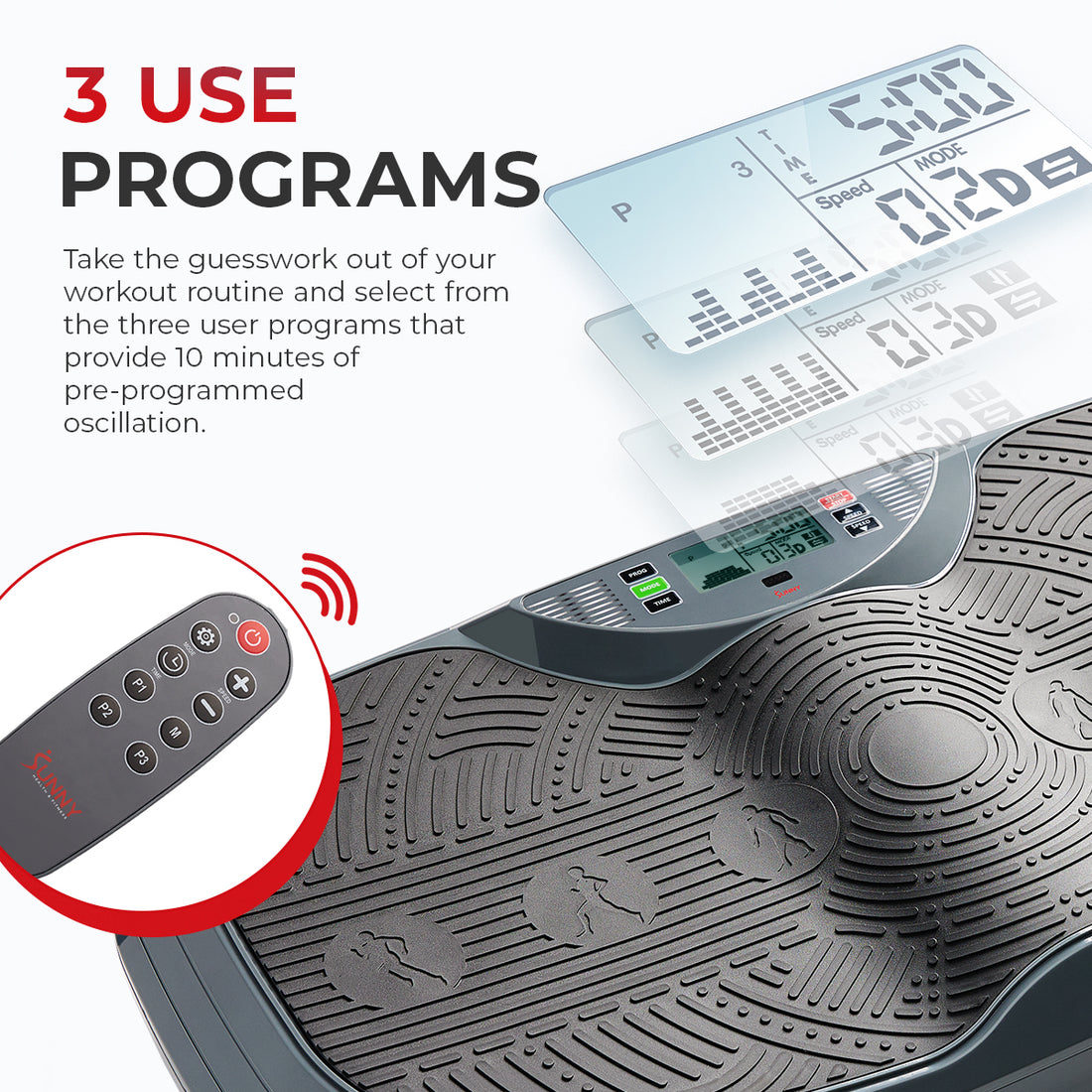 Fitboard 3D Vibration Platform With Resistance Band | Sunny Health ...