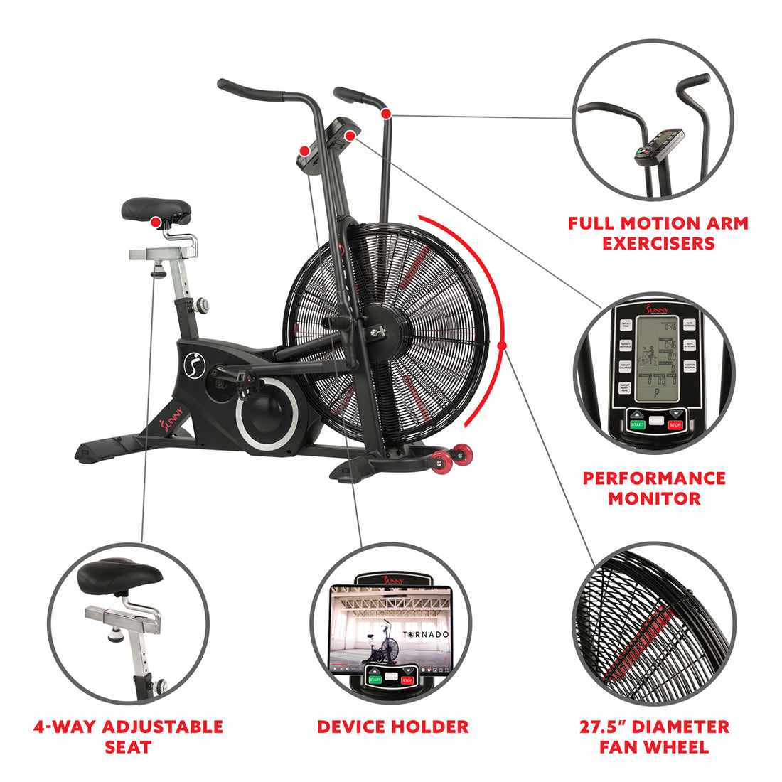 Sunny Strength™ Tornado LX Fan Bike - Air Assault Exercise | Sunny ...