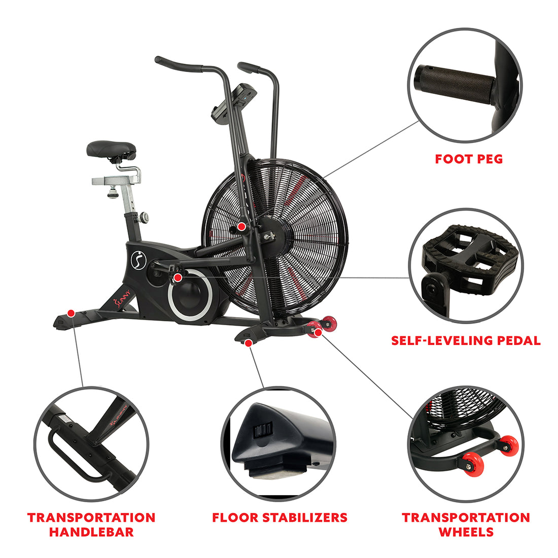 Sunny Strength™ Tornado LX Fan Bike - Air Assault Exercise | Sunny ...