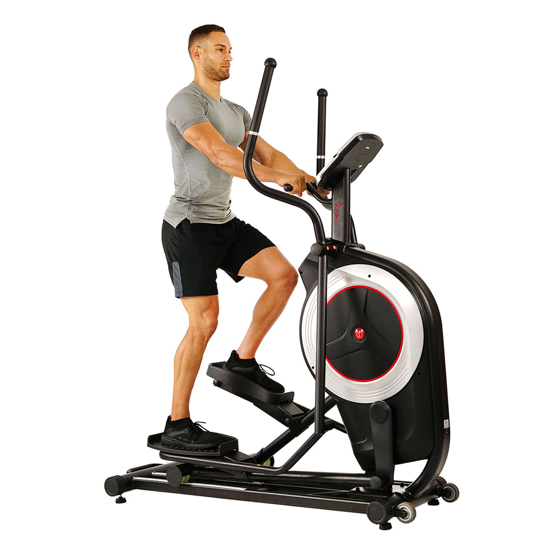 Motorized Elliptical Machine Trainer w/ Heart Rate Monitoring | Sunny ...