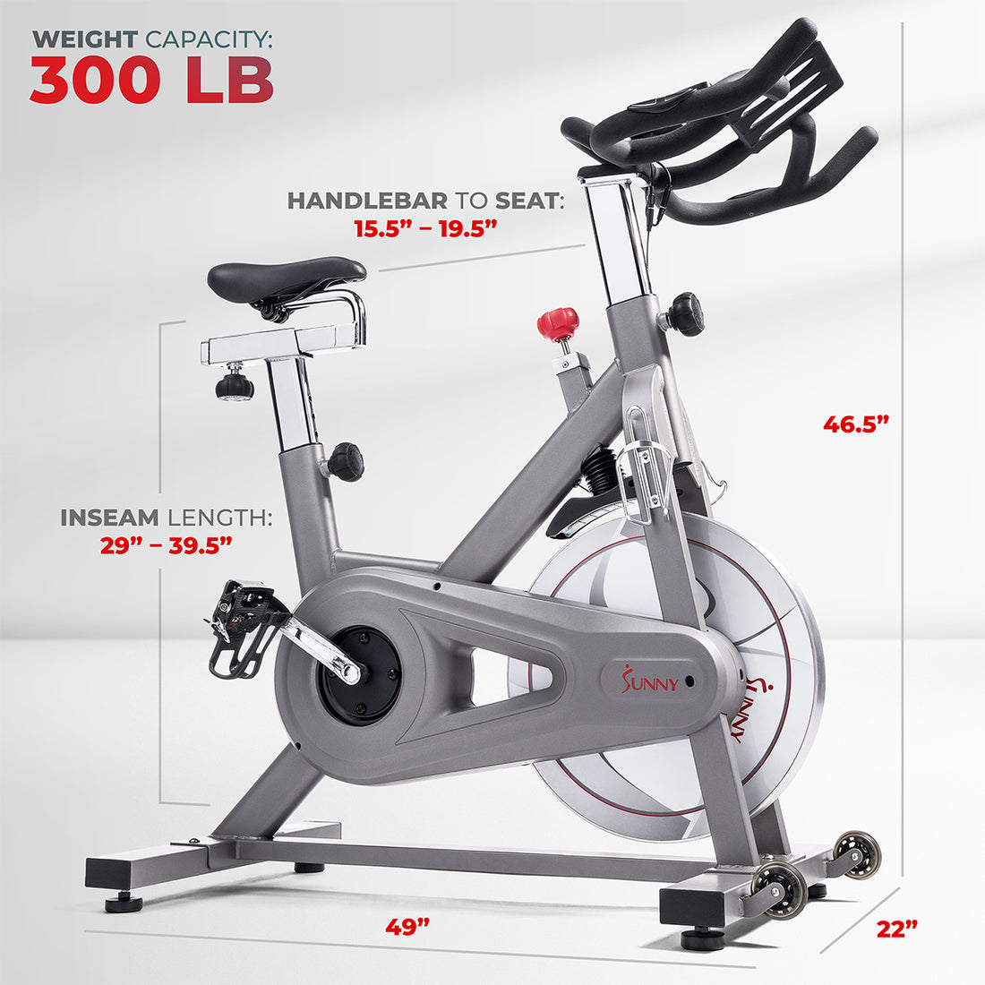 Synergy Pro Magnetic Fitness Exercise Bike | Sunny Health and Fitness