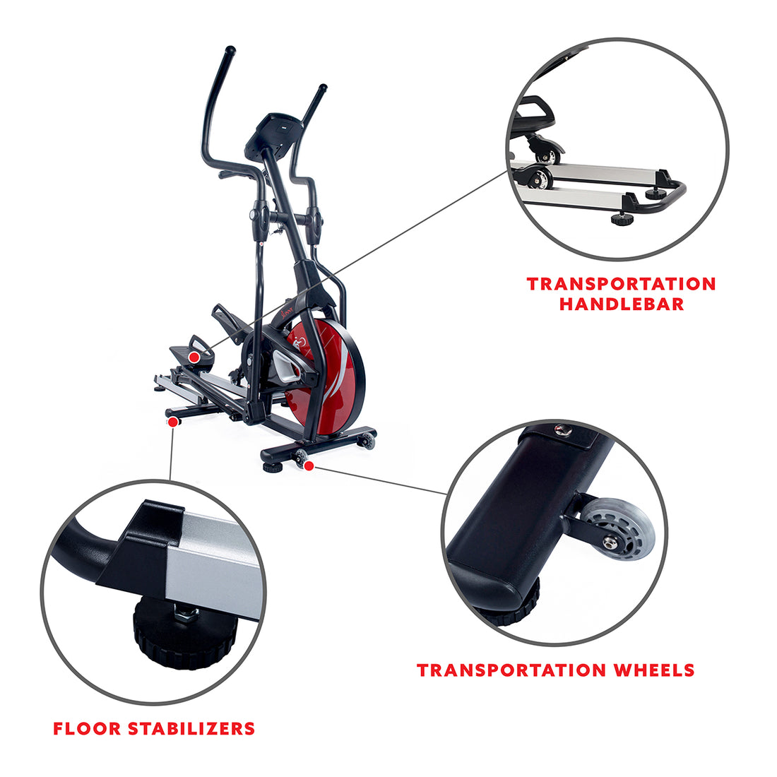 Sunny Strength™ Stride Elliptical Machine Magnetic Fitness w/ Device H ...