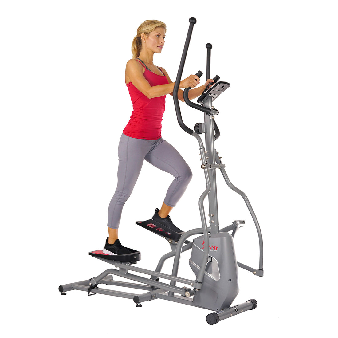 Elliptical Trainer Machine Magnetic Elliptical w/ Device Holder, LCD M ...