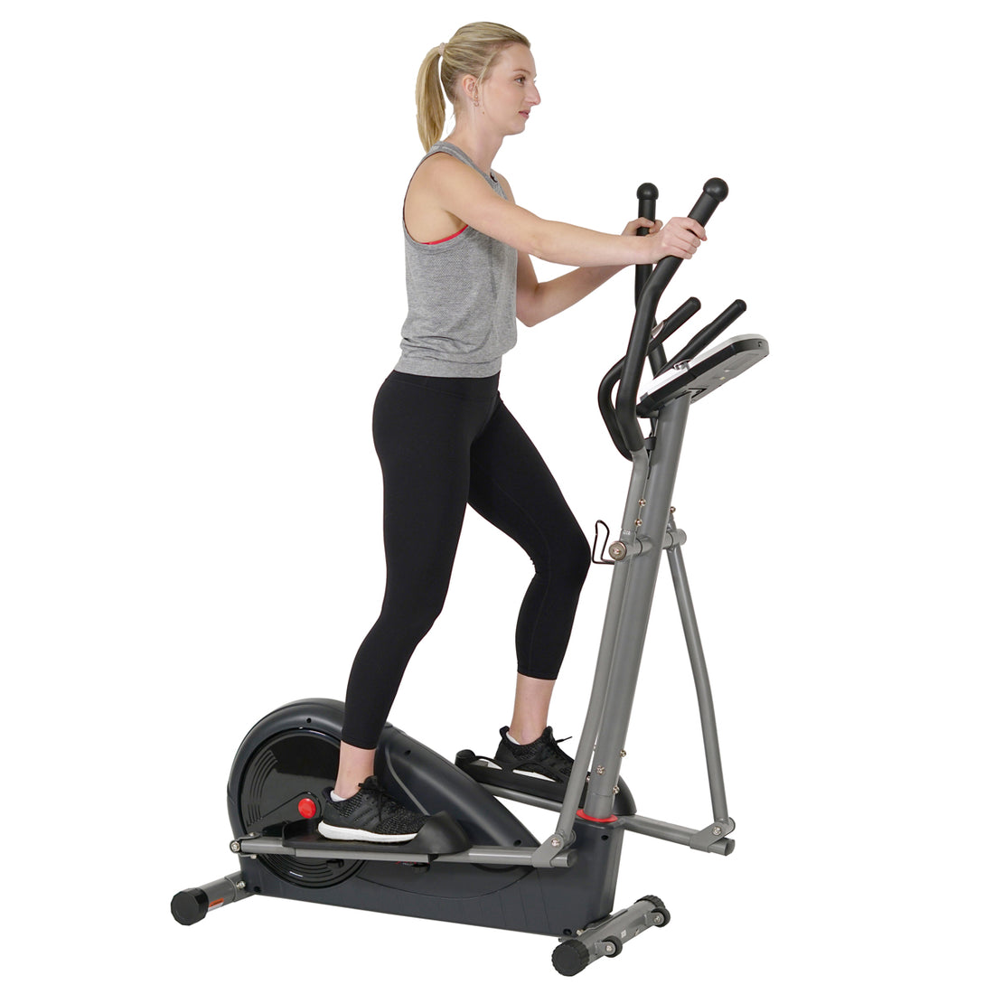 Magnetic Elliptical Machine Pre-Programmed Trainer | Sunny Health & Fitness