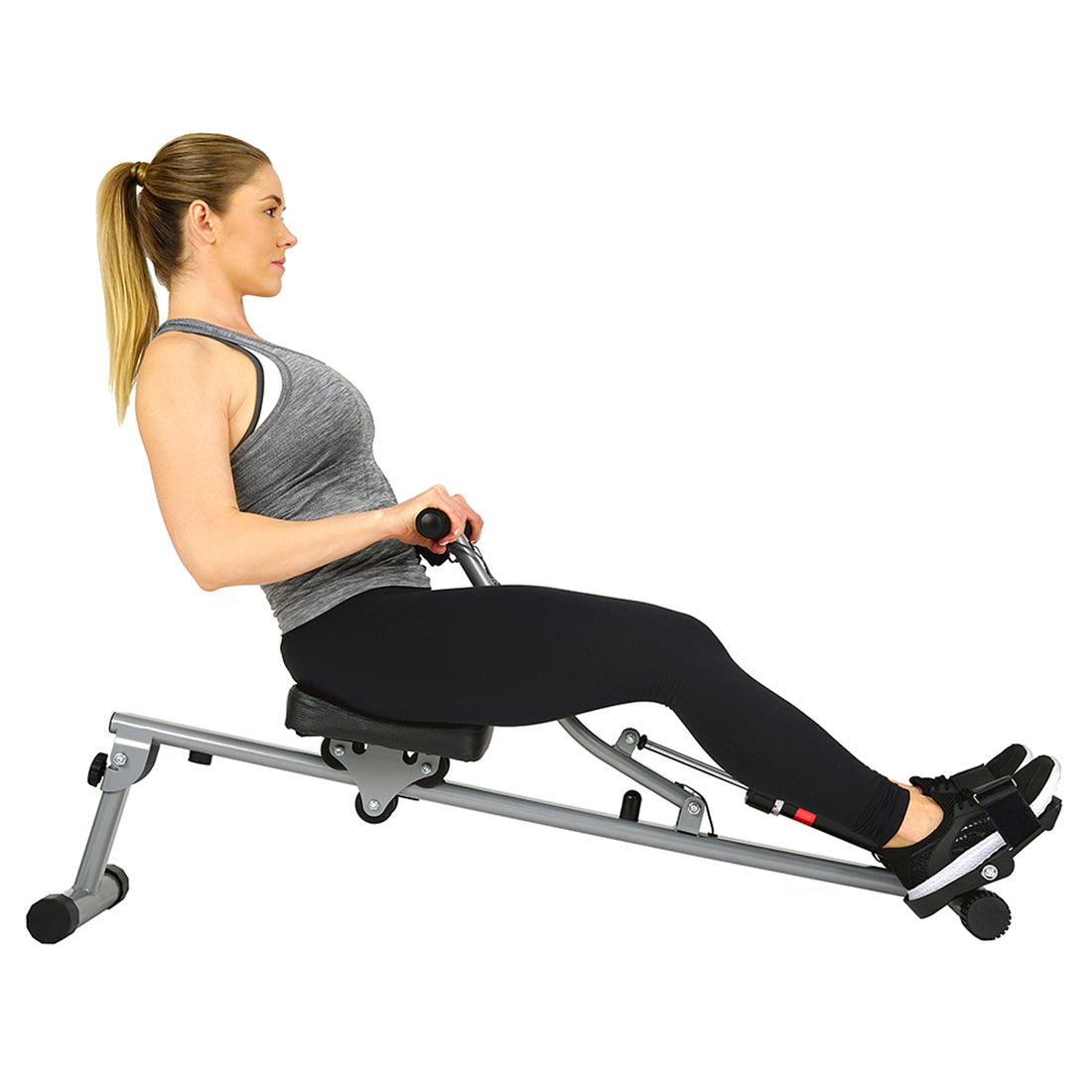 12 Adjustable Resistance Rowing Machine Rower w/ Digital Monitor ...