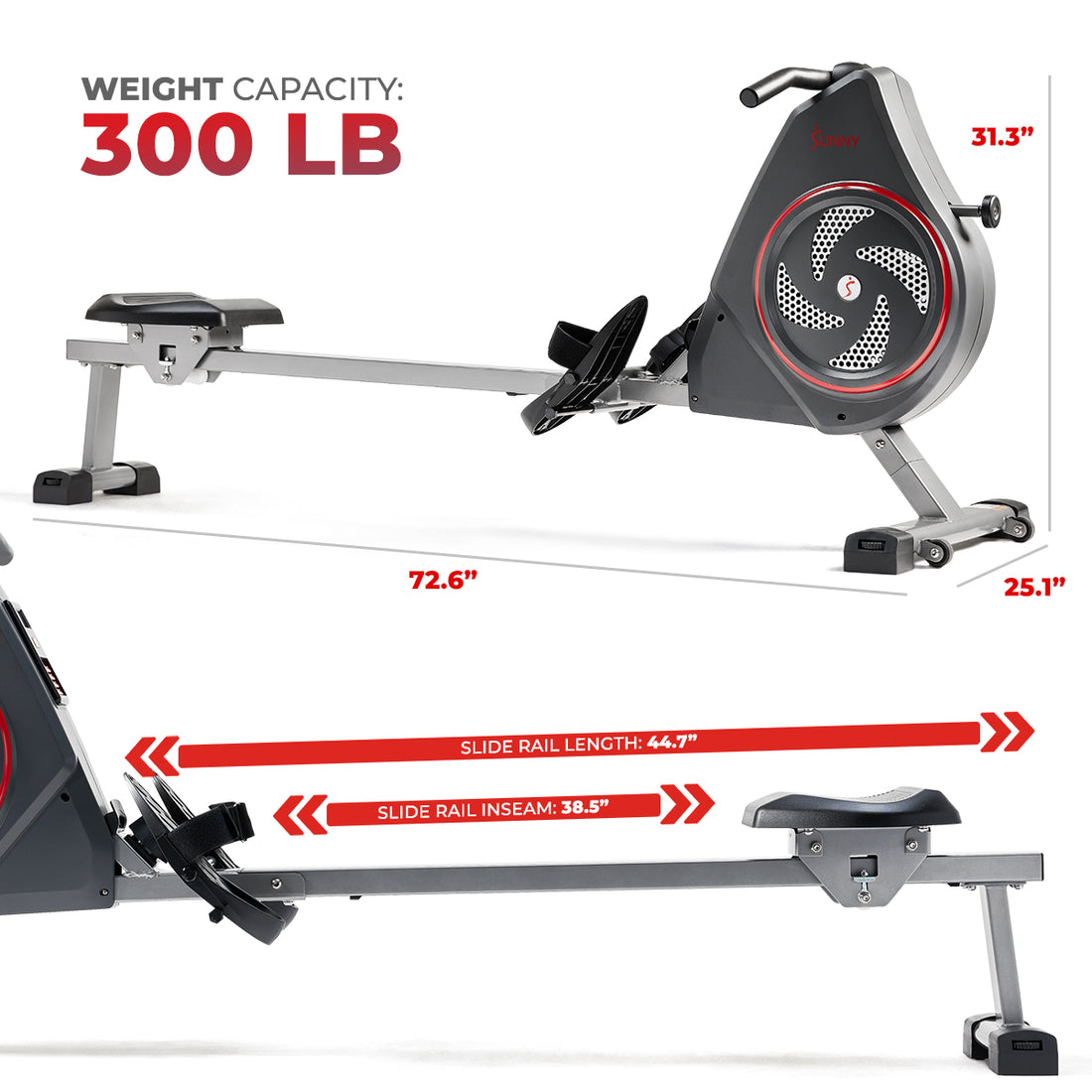 Air+ Magnetic Rowing Machine | Sunny Health & Fitness | Sunny Health ...