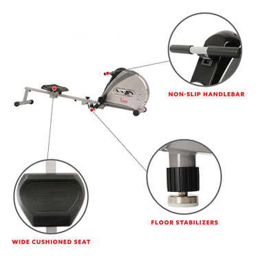 Elastic Cord Rowing Machine Bungee Resistance Rower | Sunny Health ...