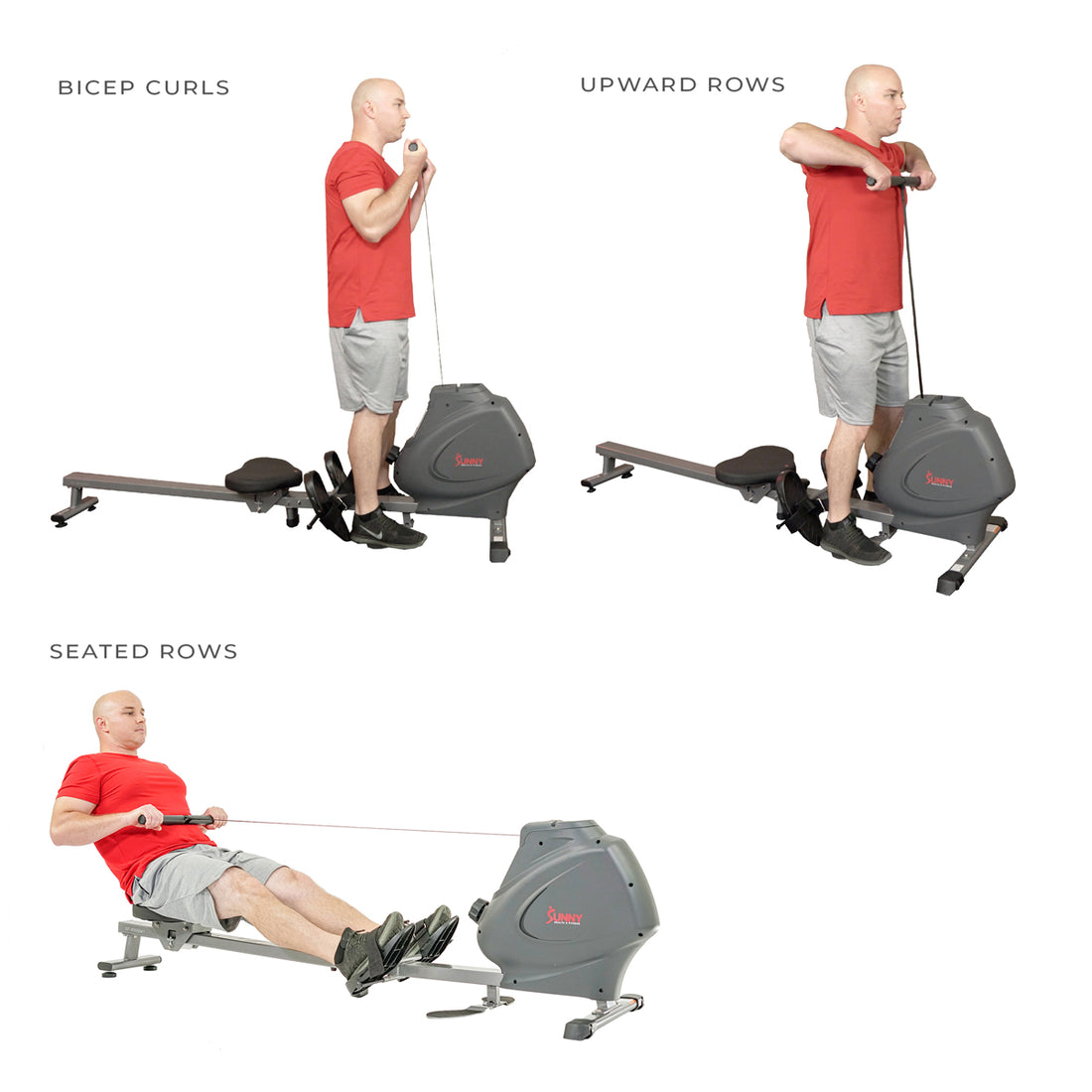 Multifunction SPM Rowing Machine | Sunny Health & Fitness | Sunny ...