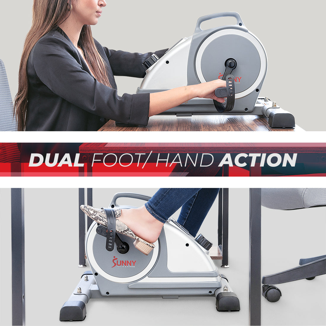 Mini Exercise Magnetic Pedal Cycle Bike | Sunny Health & Fitness