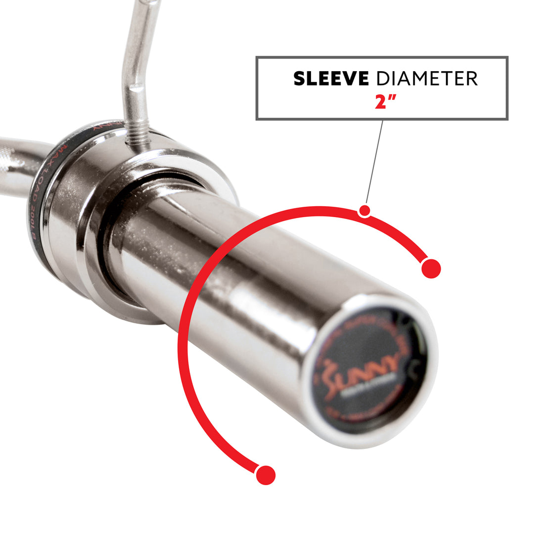 48" Olympic Super Curl Bar w/ Ring Collars by Sunny Health & Fitness ...