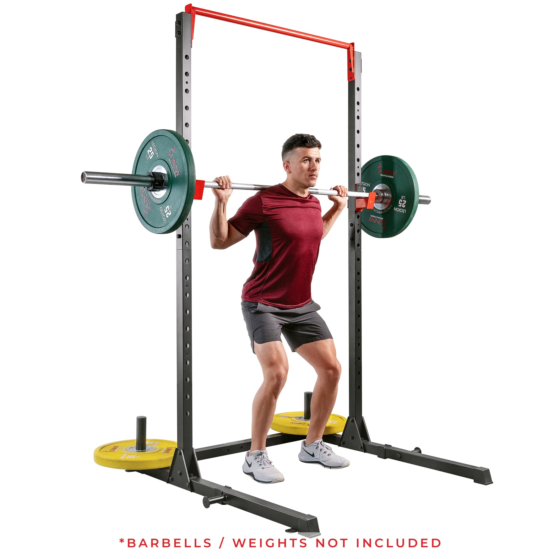 Essential Power Stand Squat Rack | Sunny Health & Fitness | Sunny ...