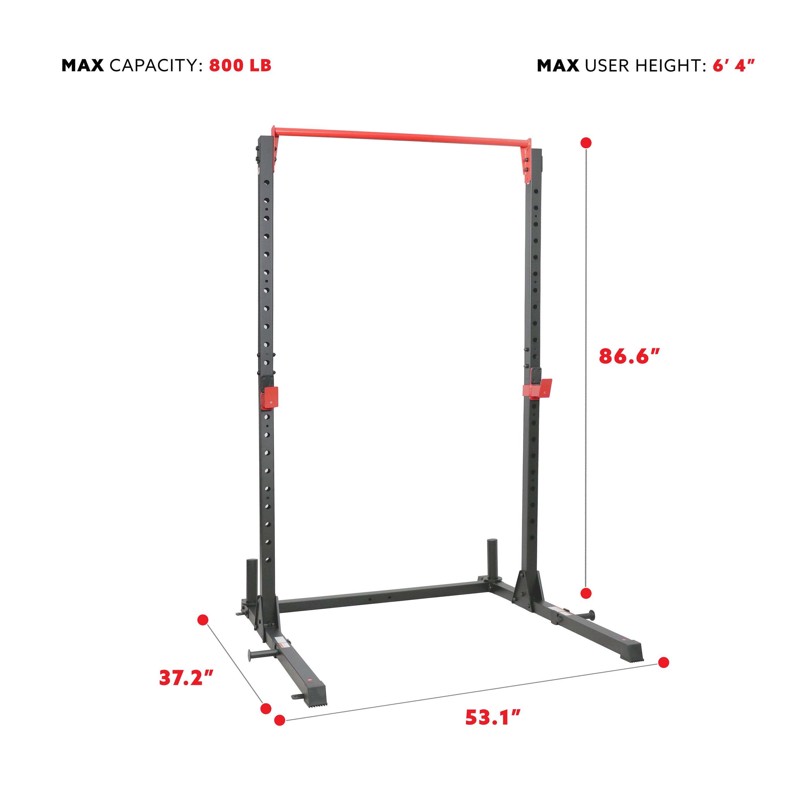 Essential Power Stand Squat Rack | Sunny Health & Fitness | Sunny ...