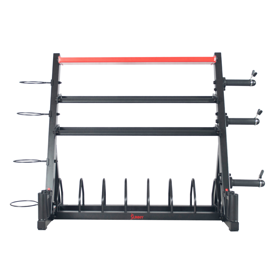 Premium All-In-One Mass Weights Storage Rack | Sunny Health & Fitness ...
