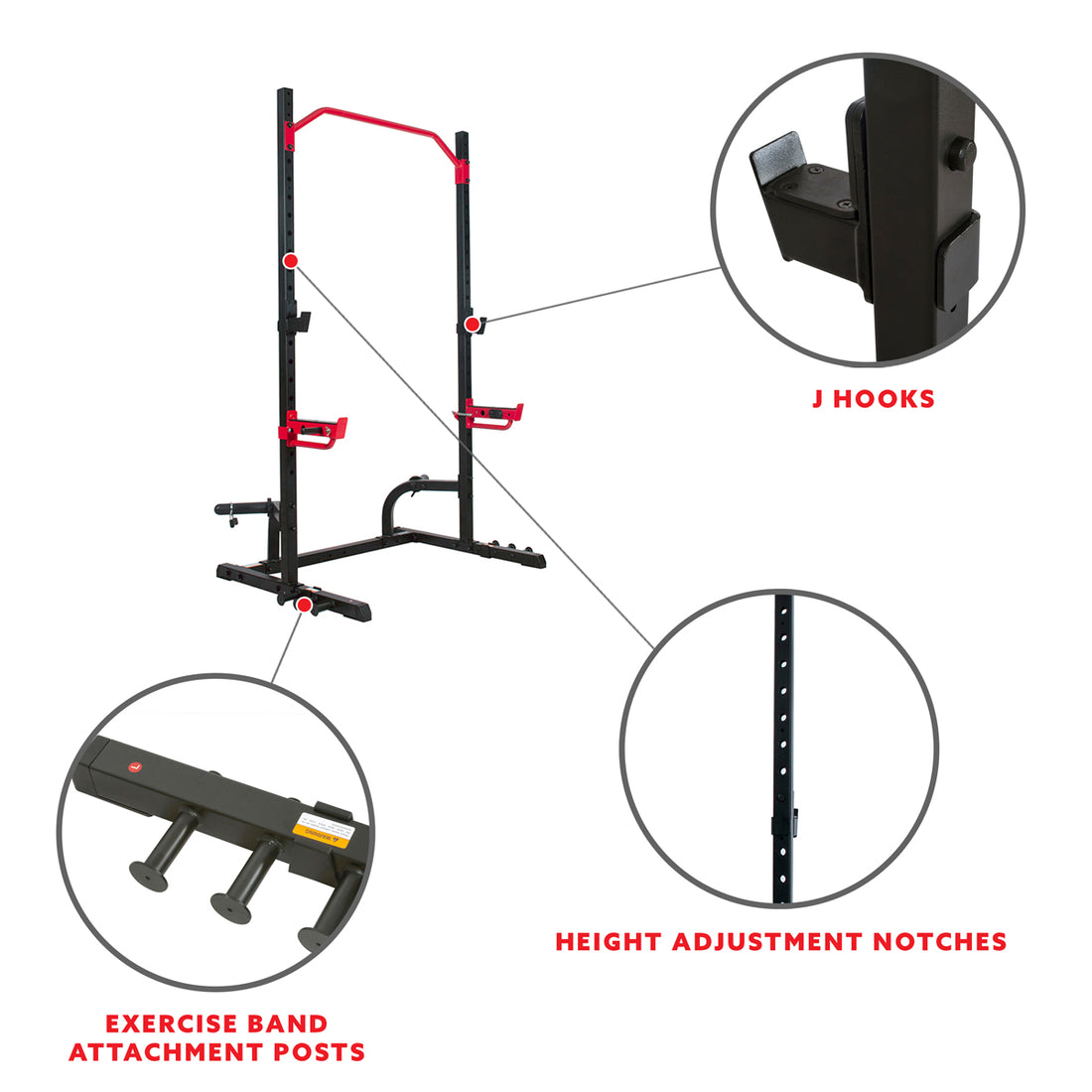 Power Zone Advanced Multifunction Squat Power Rack | Sunny Health ...