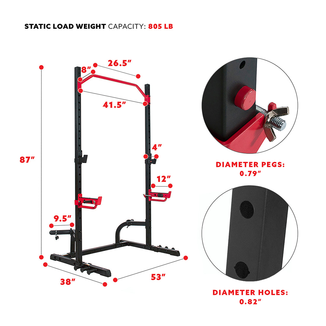 Power Zone Advanced Multifunction Squat Power Rack | Sunny Health ...